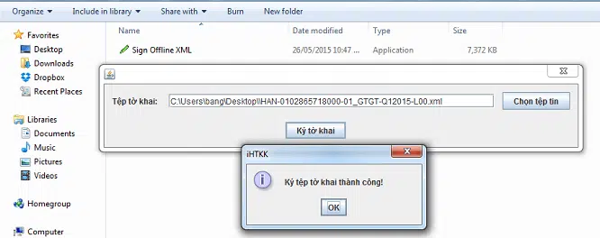 Phần mềm ký offline file XML mới nhất của Tổng Cục Thuế